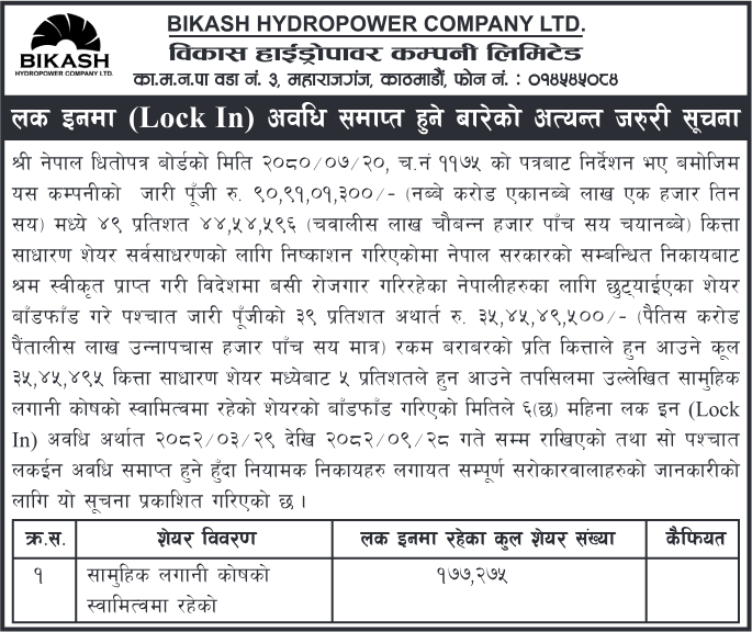Bikash Hydropower Pvt. Ltd